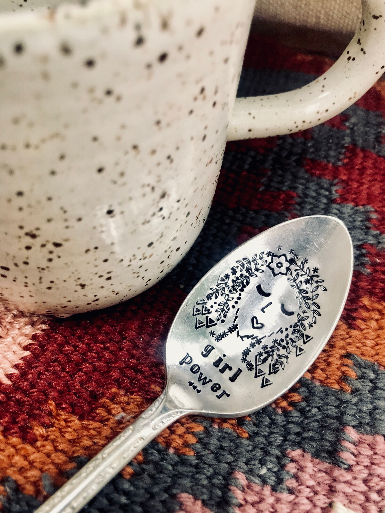 Coffee Spoon Stamped Silver Spoon Boss Babe Stocking | Etsy