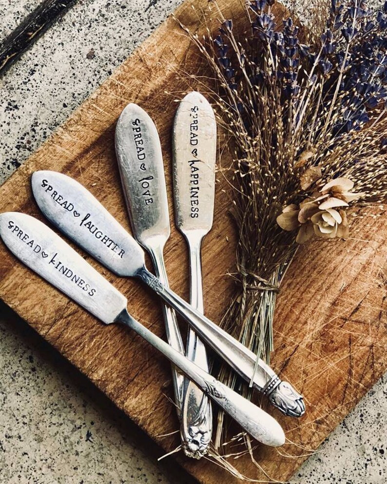 Stamped Butter Knives Butter Knives Stamped Knives Silver | Etsy