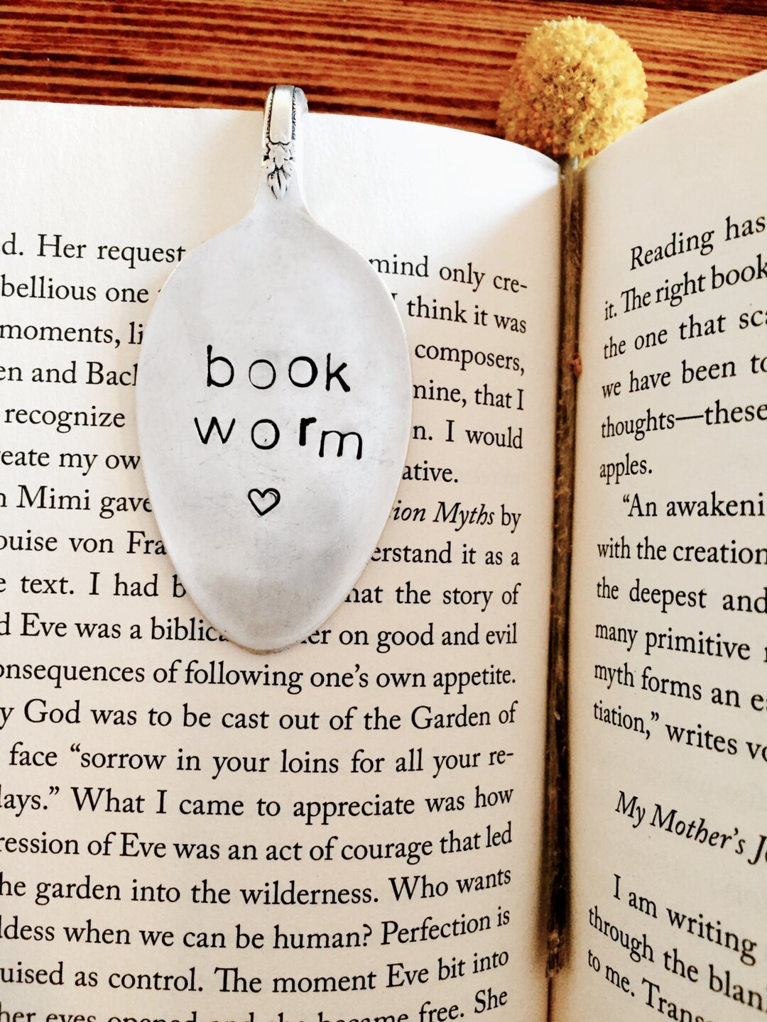 Book Worm, Bookmark, Vintage Bookmark, Stamped Spoon, Book Club Gift ...