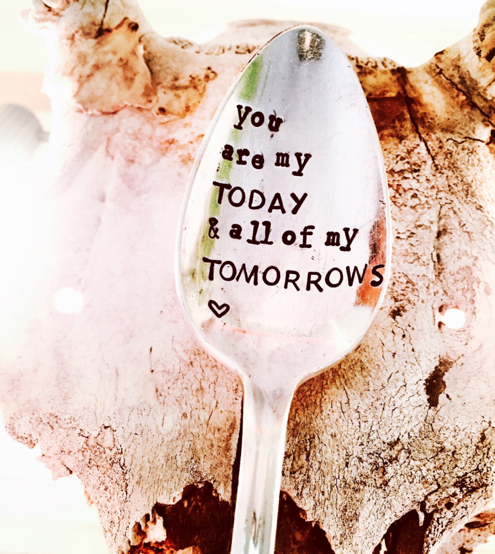You Are My Today and All of My Tomorrows Stamped Spoon - Etsy