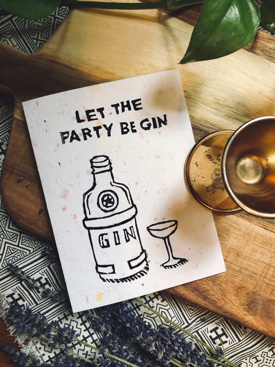 Let the Party Be Gin Gingle Bells Celebrate Card Seed - Etsy