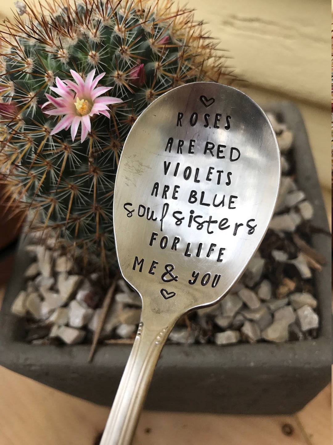 Stamped Silver Spoon, Friendship Poem, Soul Sisters, Stamped Silver ...