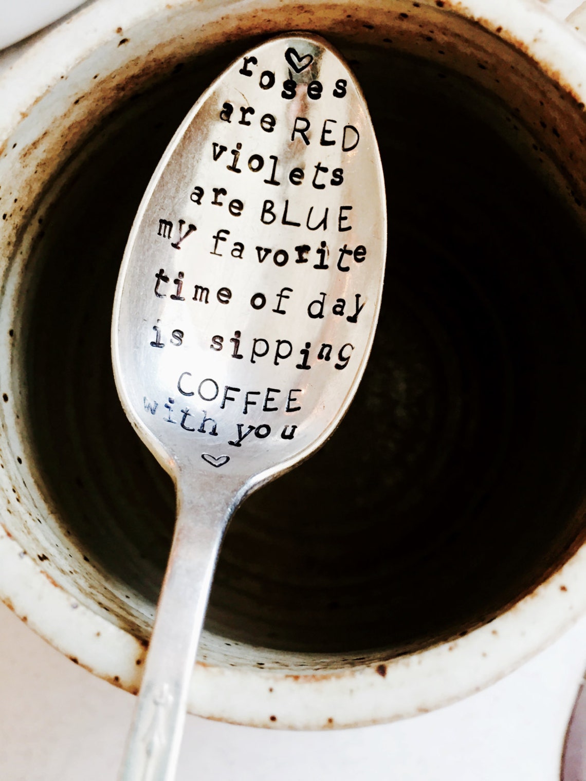 Stamped Silver Spoon Love Poem Gift for Him Gift for Her - Etsy