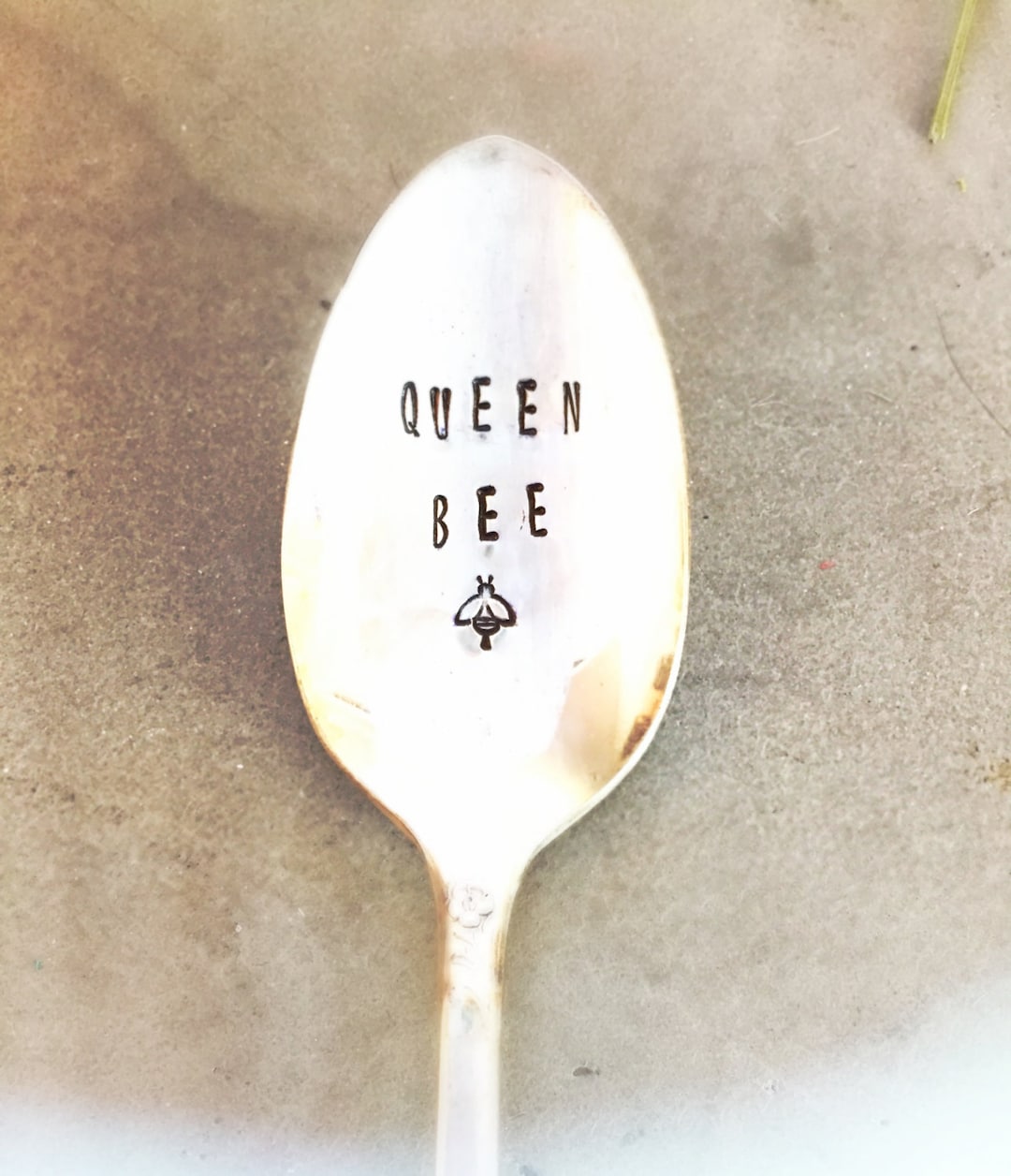 Stamped Silver Spoon, Queen Bee, Friend Gift, Gift for Her, Mothers Day ...