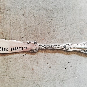 Feeling Toasty Butter Knife, Stamped Butter Spreader, Housewarming Gift ...