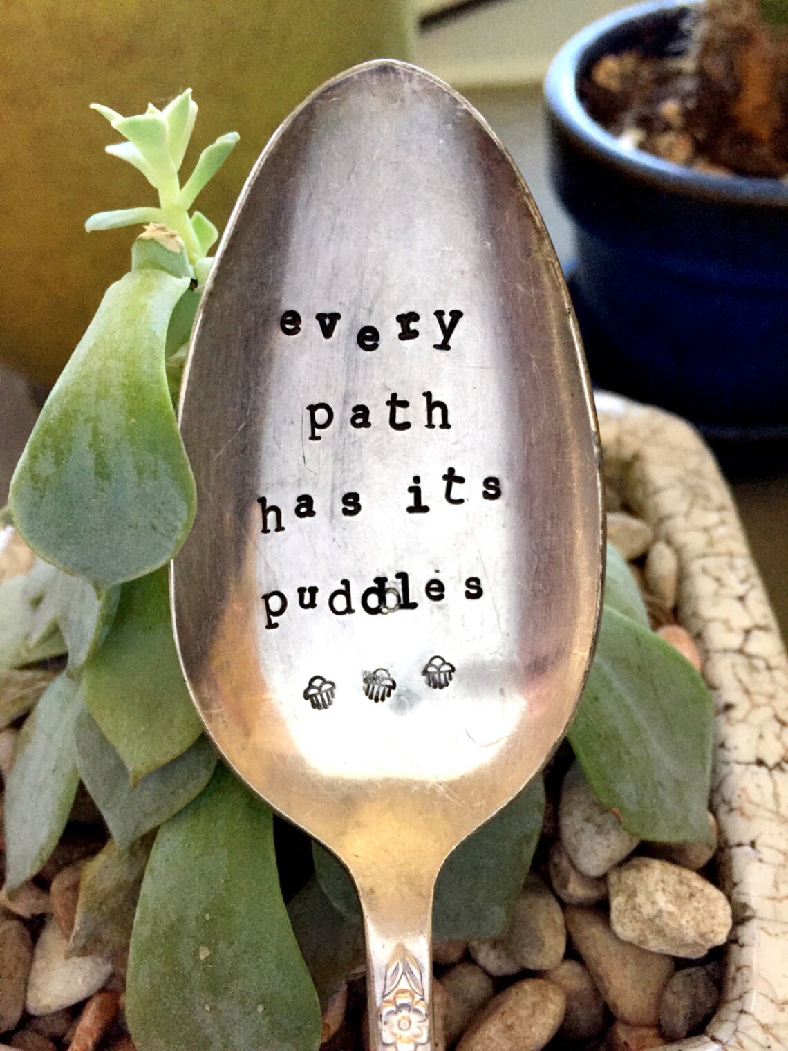 Stamped Silver Spoon Inspirational Quotes Gift for Him Gift | Etsy