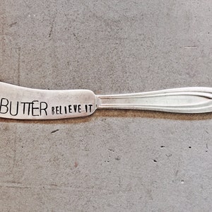 Butter Knife, Stamped Butter Spreader, Housewarming Gift, Unique Gifts ...