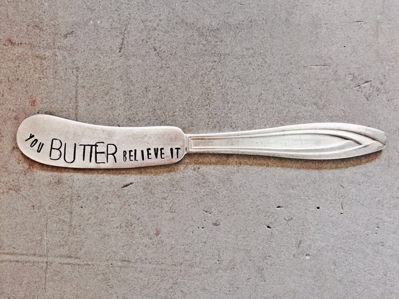 Butter Knife Stamped Butter Spreader Housewarming Gift | Etsy