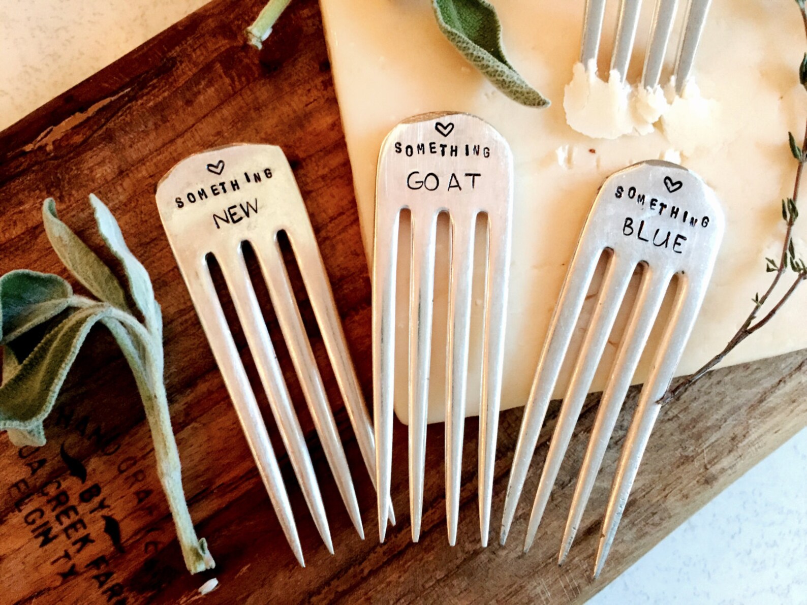 Cheese Forks, Cheese Markers, Stamped Forks, Stamped Silver ...