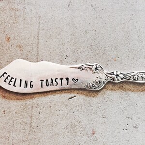 Feeling Toasty Butter Knife, Stamped Butter Spreader, Housewarming Gift ...