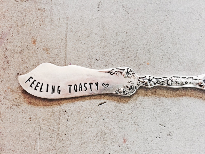 Feeling Toasty Butter Knife Stamped Butter Spreader | Etsy