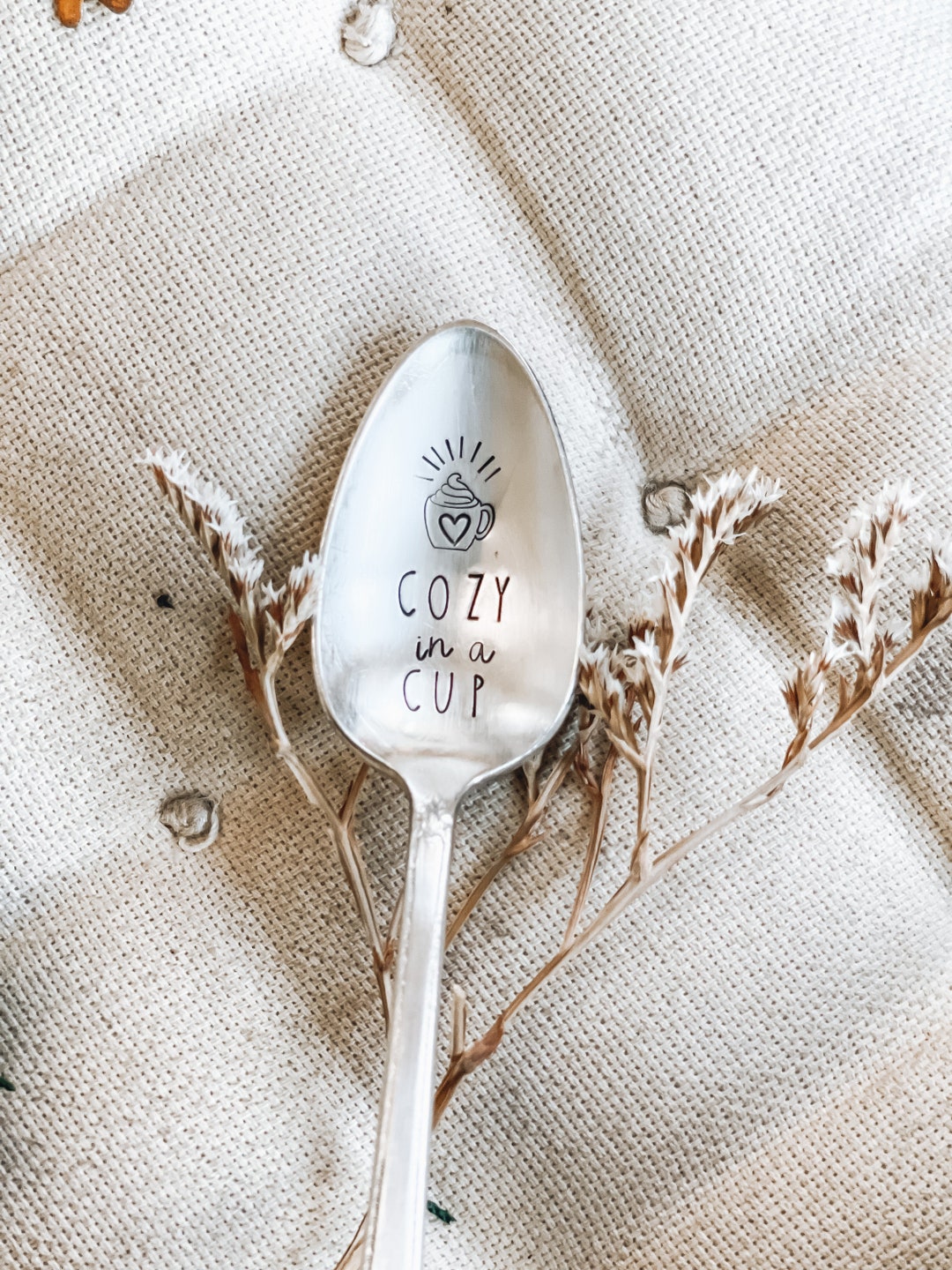 COZY IN A Cup | Stamped Spoon - Cozy Home Coffee Spoon - Stamped Coffee ...