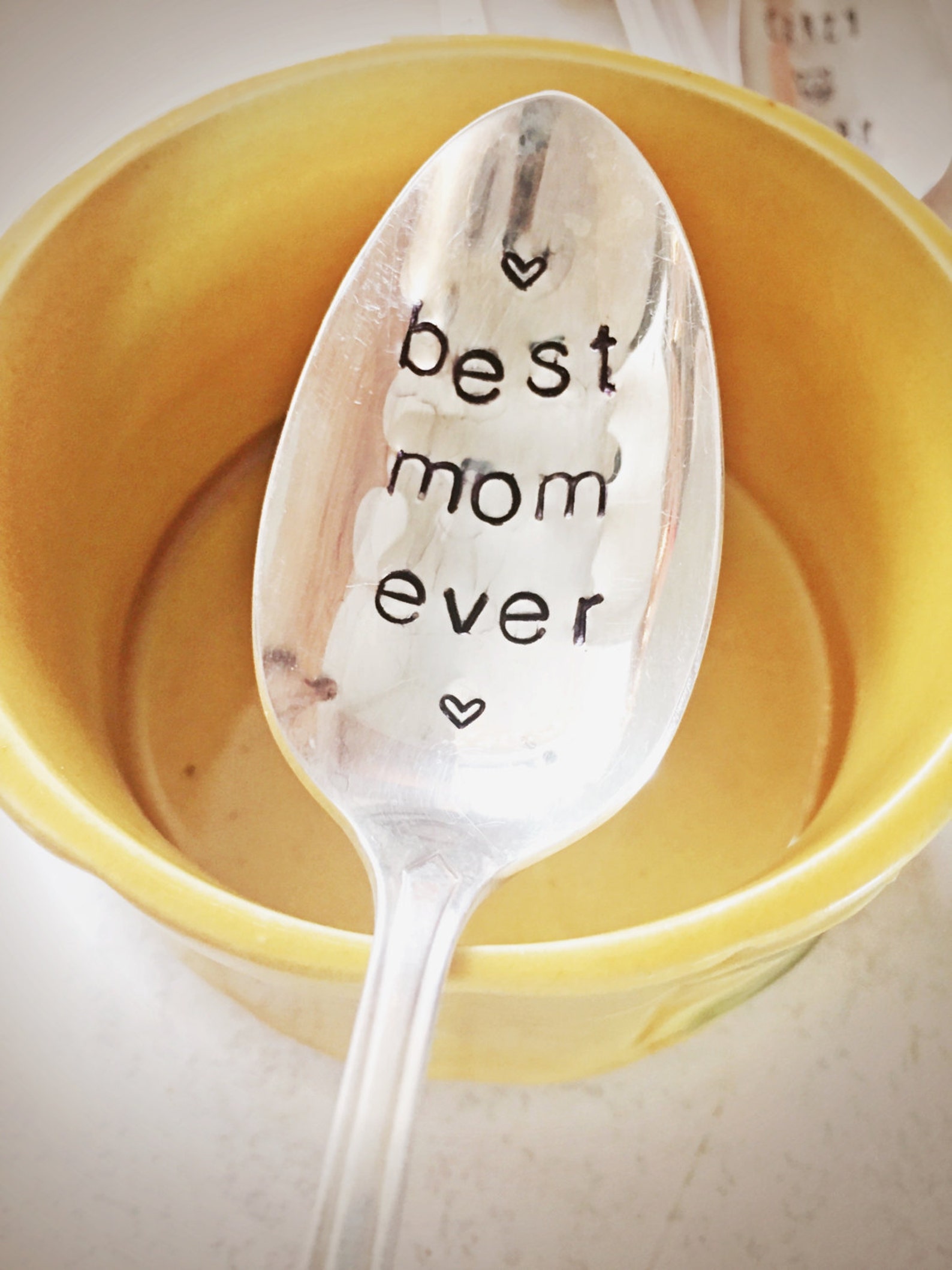 Best Mom Ever Spoon Vintage Spoon Stamped Silver Spoon - Etsy