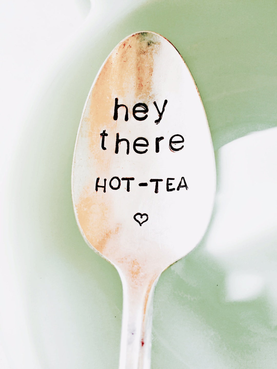 Stamped Teaspoon, Tea Spoon Stamped Silver Spoon Tea Friendship Spoon ...