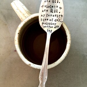 Stamped Silver Spoon, Love Poem, Gift for Him, Gift for Her, Stamped ...