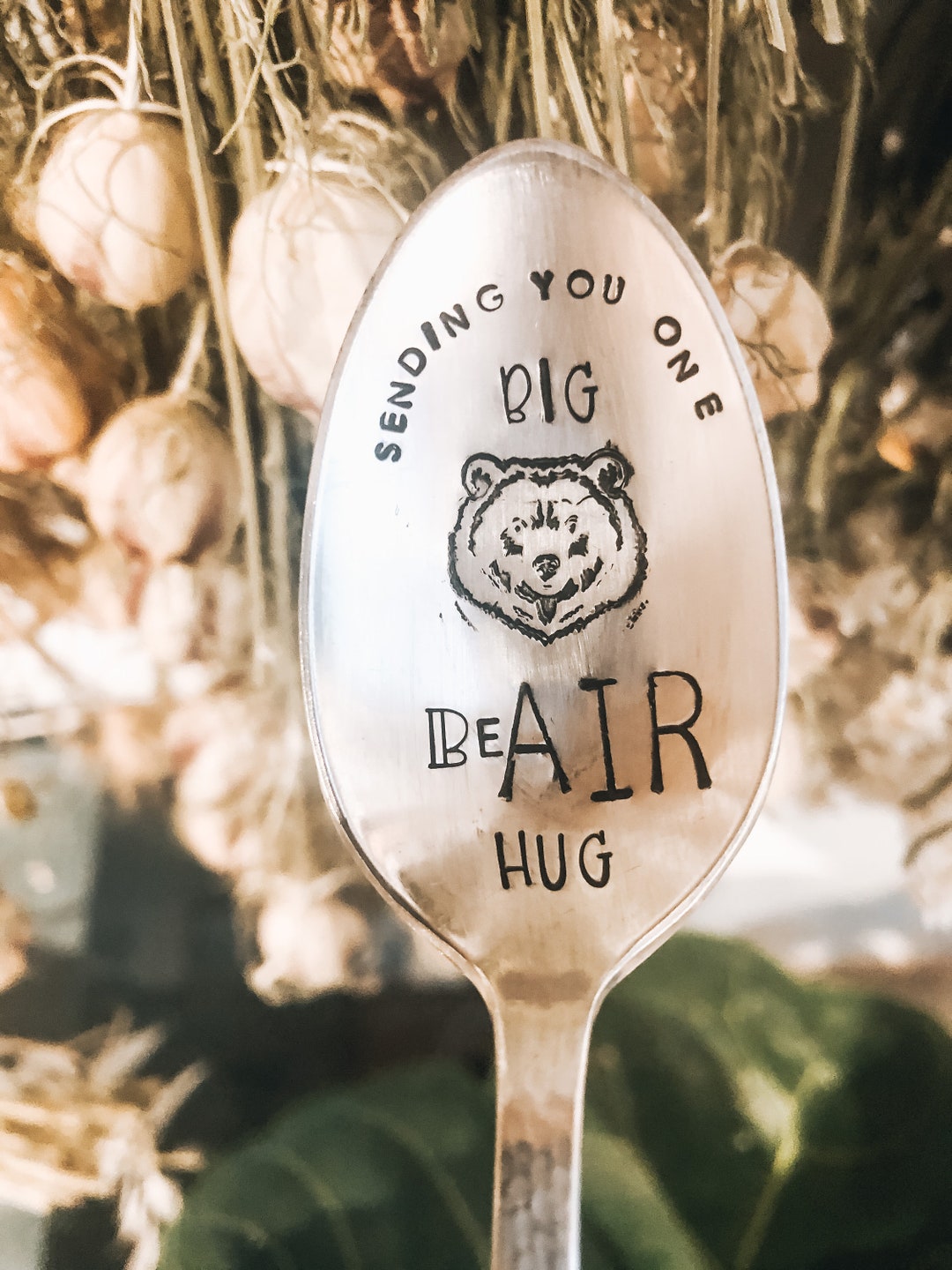 Sending You One Big Beair Hug COVID Pandemic Air Hug Stamped Spoon ...