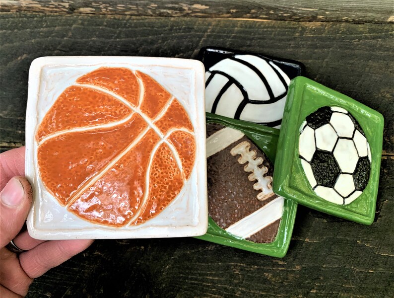 Basketball Tile, Ceramic Tile, Basketball Art, Sports Tile, Sports Art ...