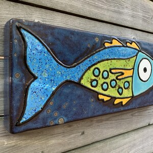 Fish Tile, Ceramic Fish Tile, Handmade Tile, Fish Art, Ceramic Wall ...