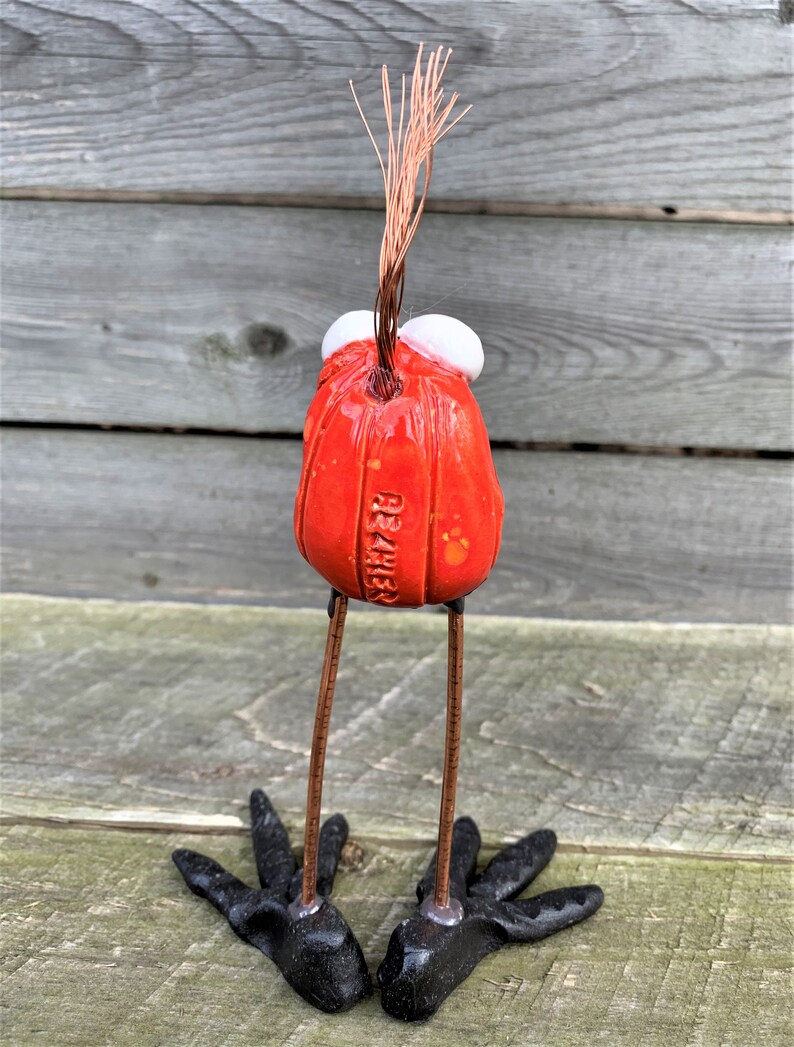 Ceramic Bird Small Bird Handmade Bird Speckled Red Bird | Etsy