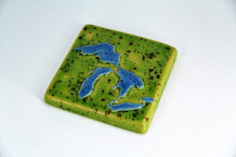 Michigan Tile, Ceramic Tile, Michigan Art, Michigan, Great Lakes Art - Etsy