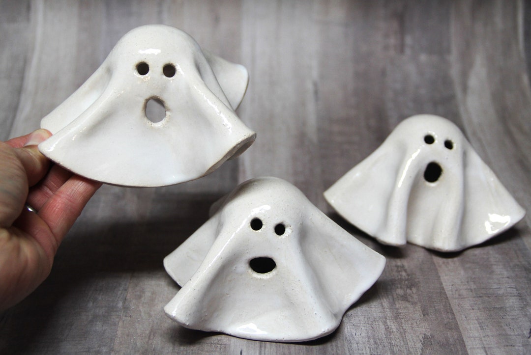 Ceramic Ghost, Handmade Ghost, Ghost, Halloween Decor - Etsy
