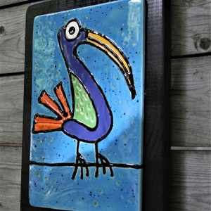 Bird Tile Ceramic Bird Tile Handmade Bird Tile Bird Art - Etsy