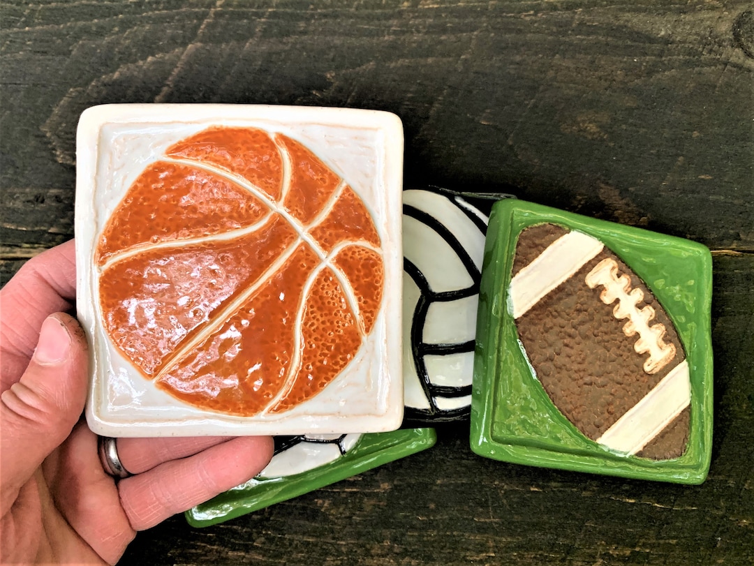 Basketball Tile, Ceramic Tile, Basketball Art, Sports Tile, Sports Art ...