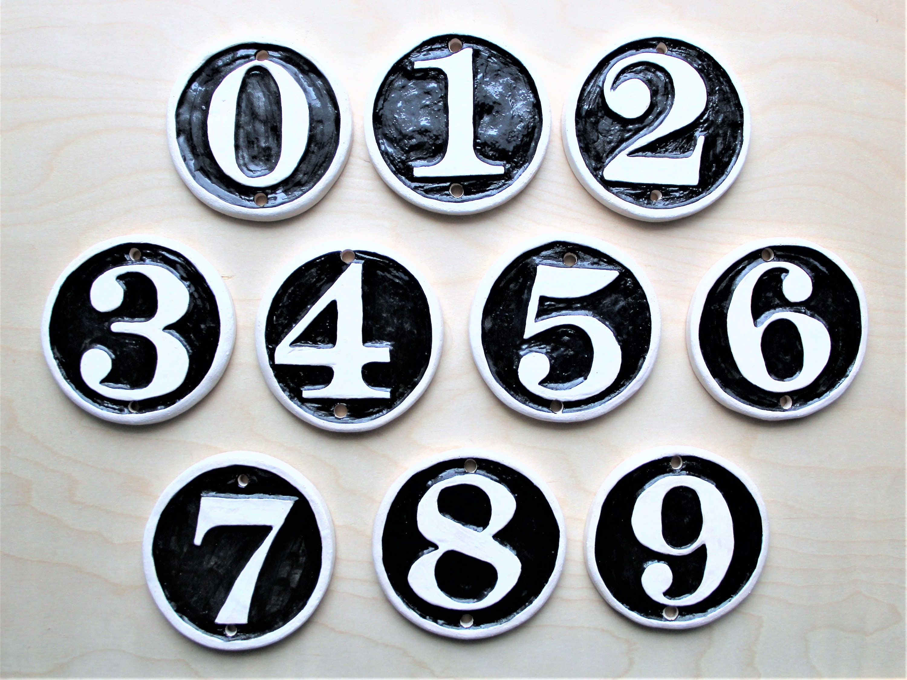 Ceramic House Number Tiles Date Tiles Year Tiles Vintage | Etsy