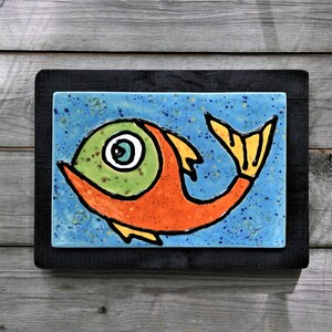Fish Tile, Ceramic Fish Tile, Whimsical Fish, Handmade Fish Tile, Fish ...