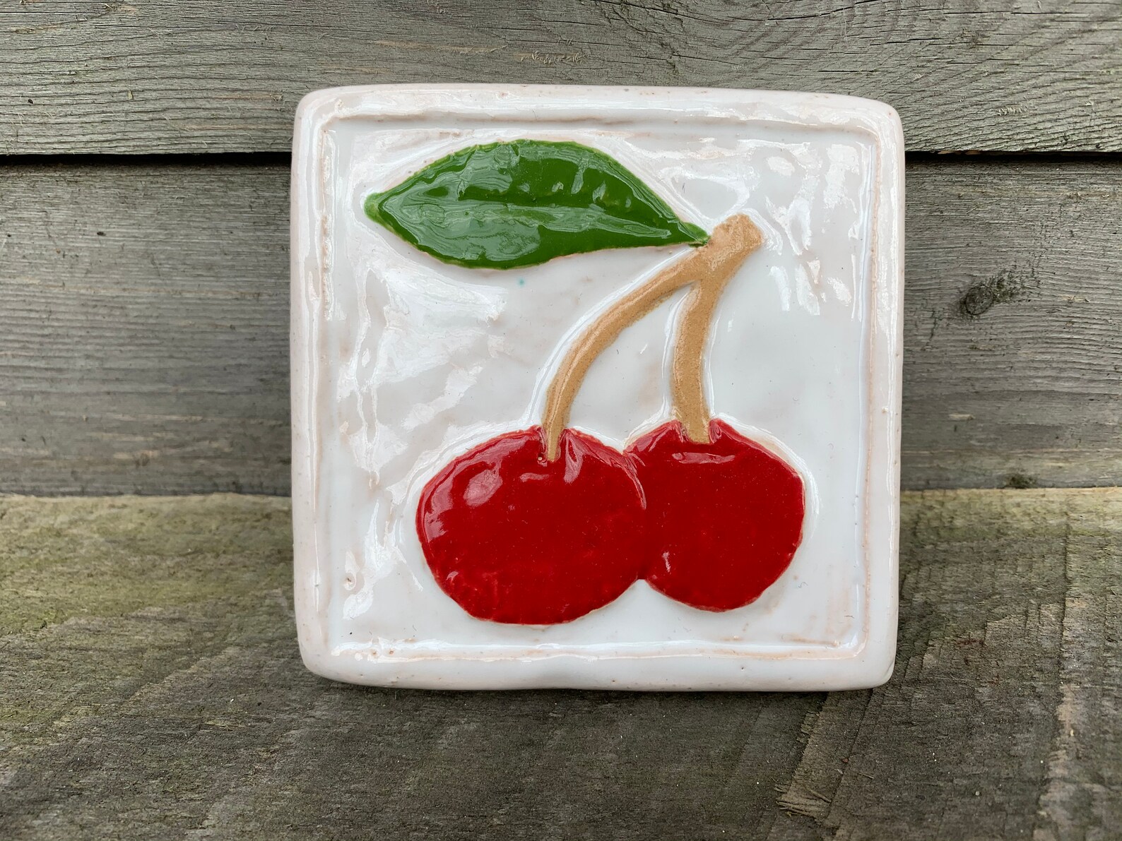 Cherry Tile Ceramic Tile Michigan Cherries Michigan Art - Etsy