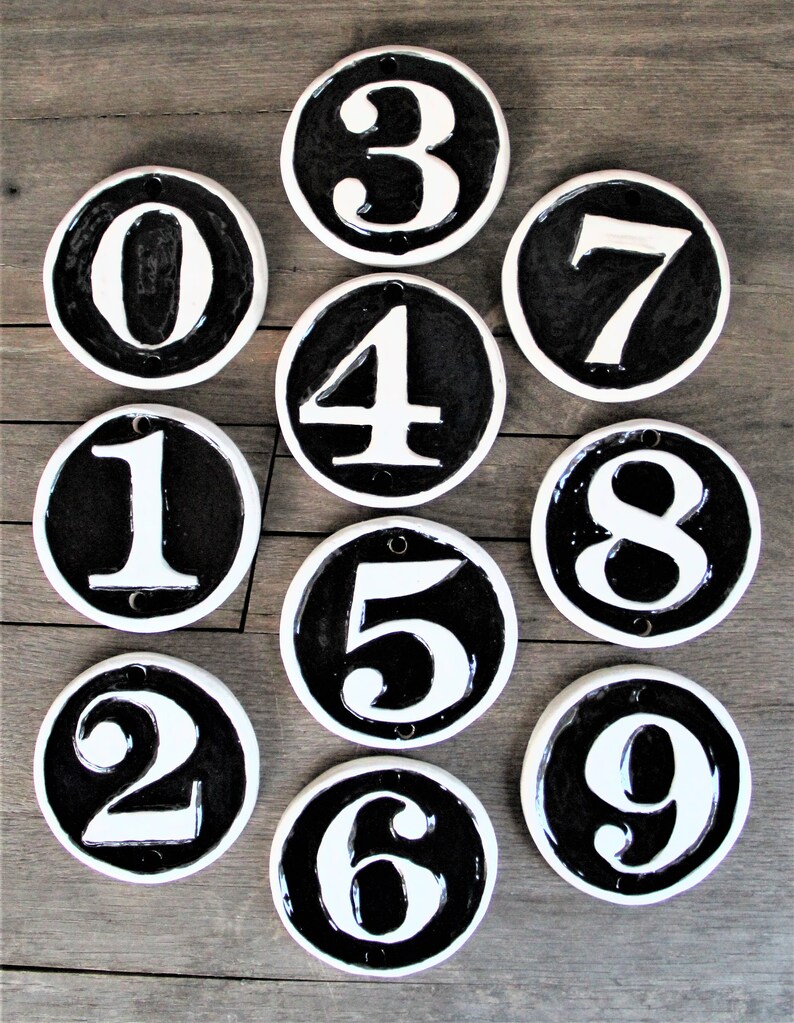 Ceramic House Number Tiles Date Tiles Year Tiles Vintage - Etsy