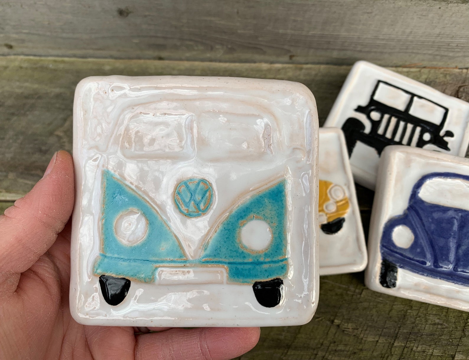 Volkswagen Bus Tile, Car Tile, Ceramic Tile, Transportation Art - Etsy