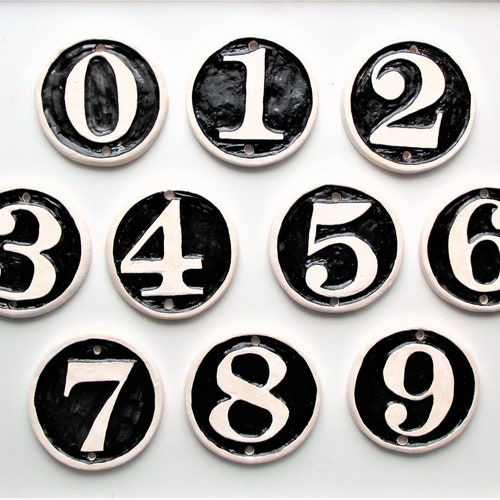 Ceramic House Number Tiles Date Tiles Year Tiles Vintage - Etsy