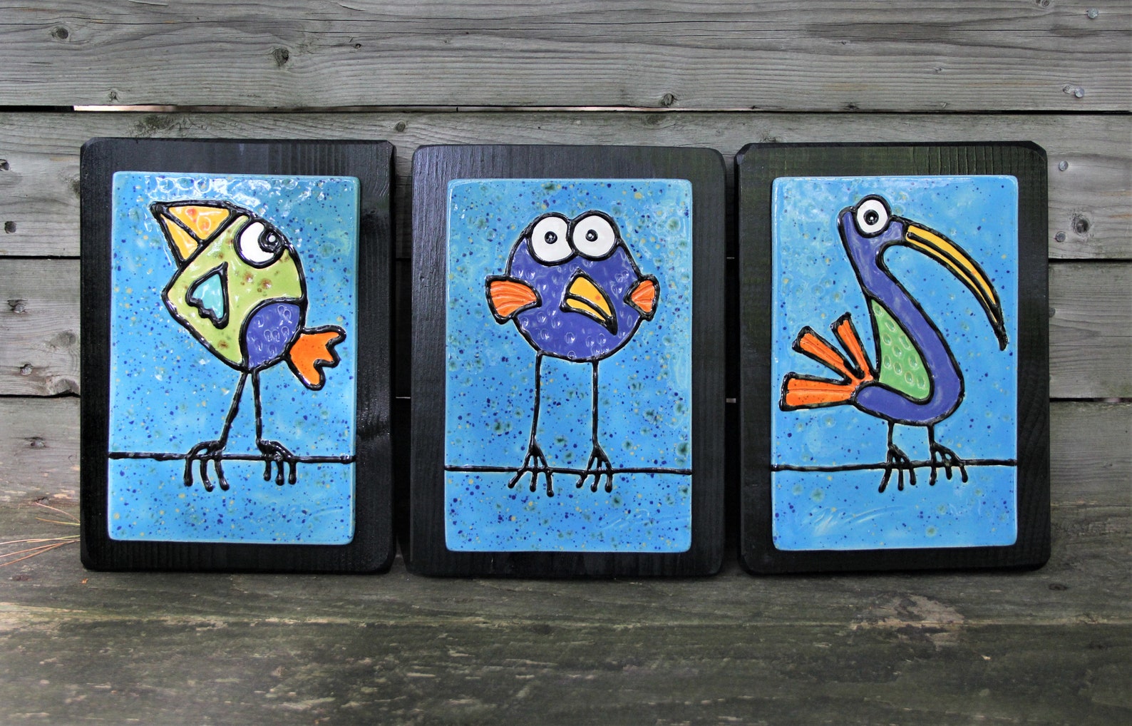 Bird Tile Ceramic Bird Tile Handmade Bird Tile Bird Art - Etsy