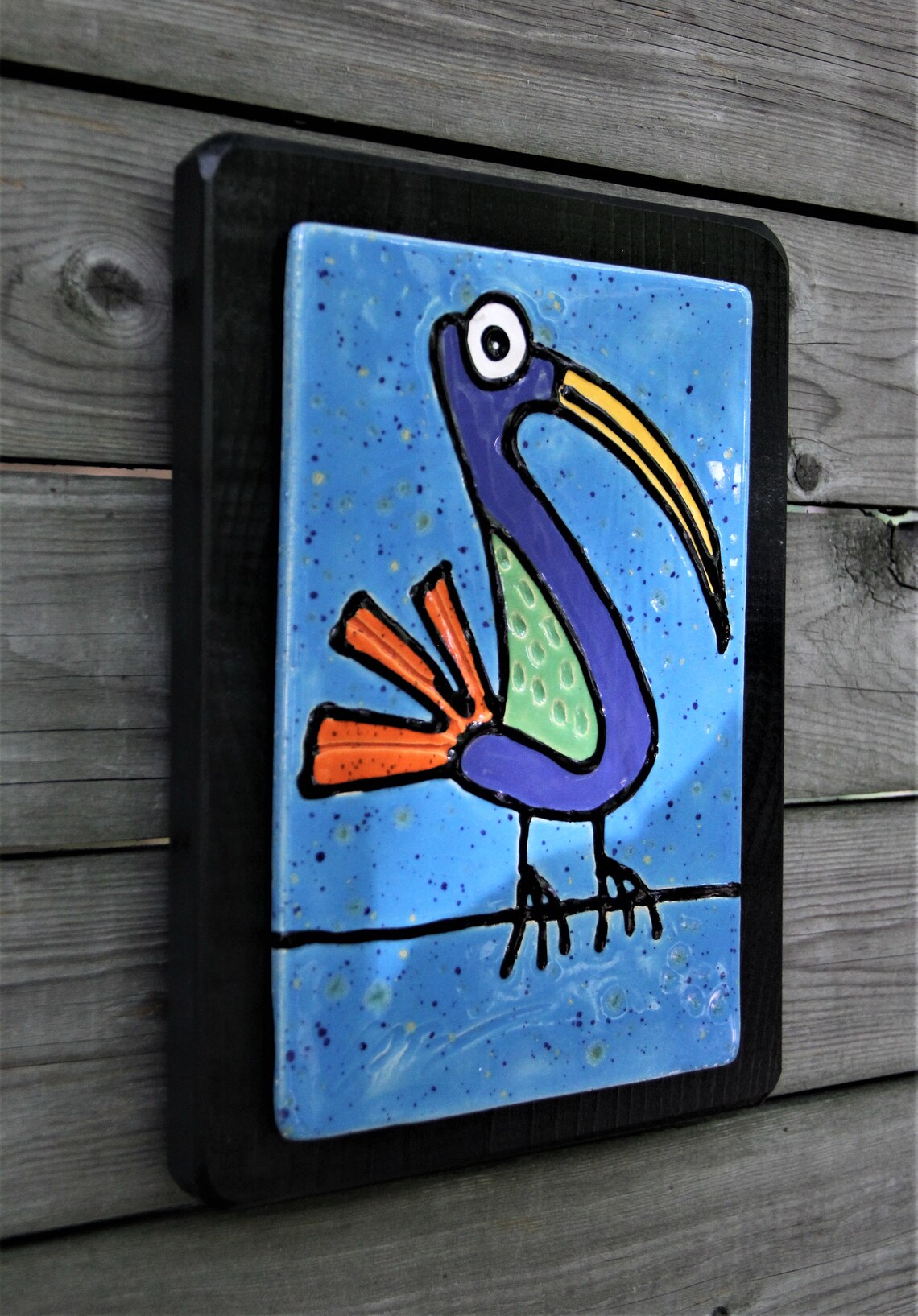 Bird Tile Ceramic Bird Tile Handmade Bird Tile Bird Art - Etsy