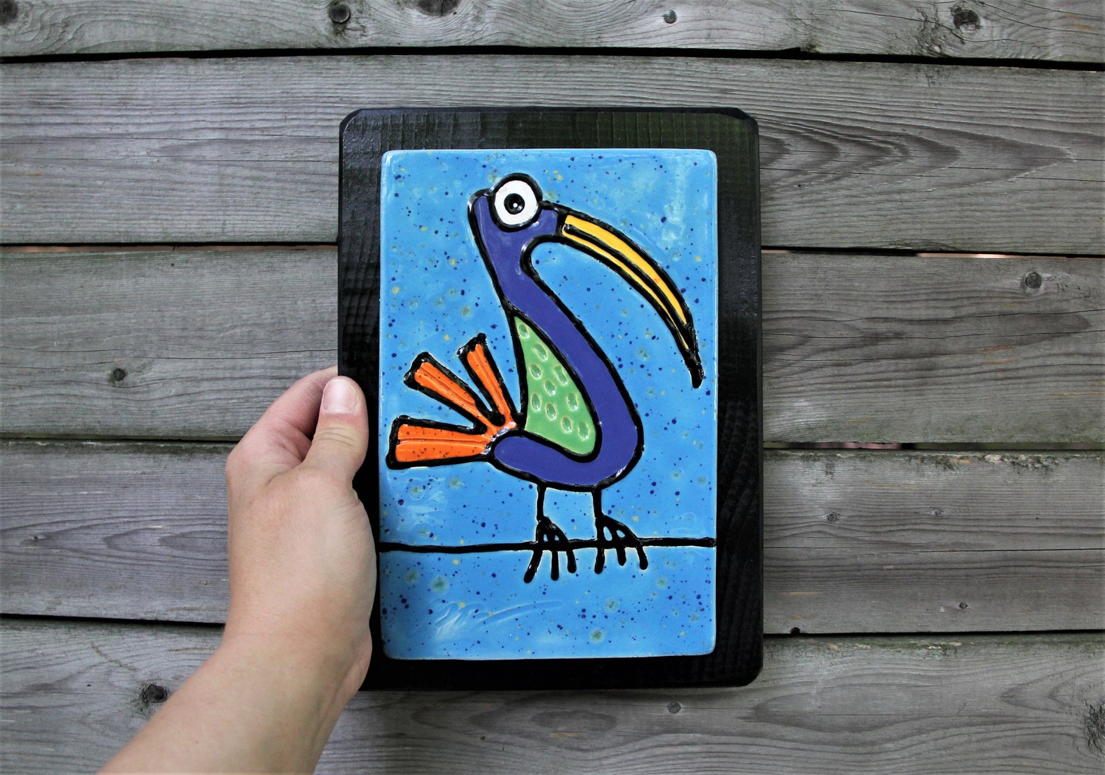 Bird Tile Ceramic Bird Tile Handmade Bird Tile Bird Art - Etsy