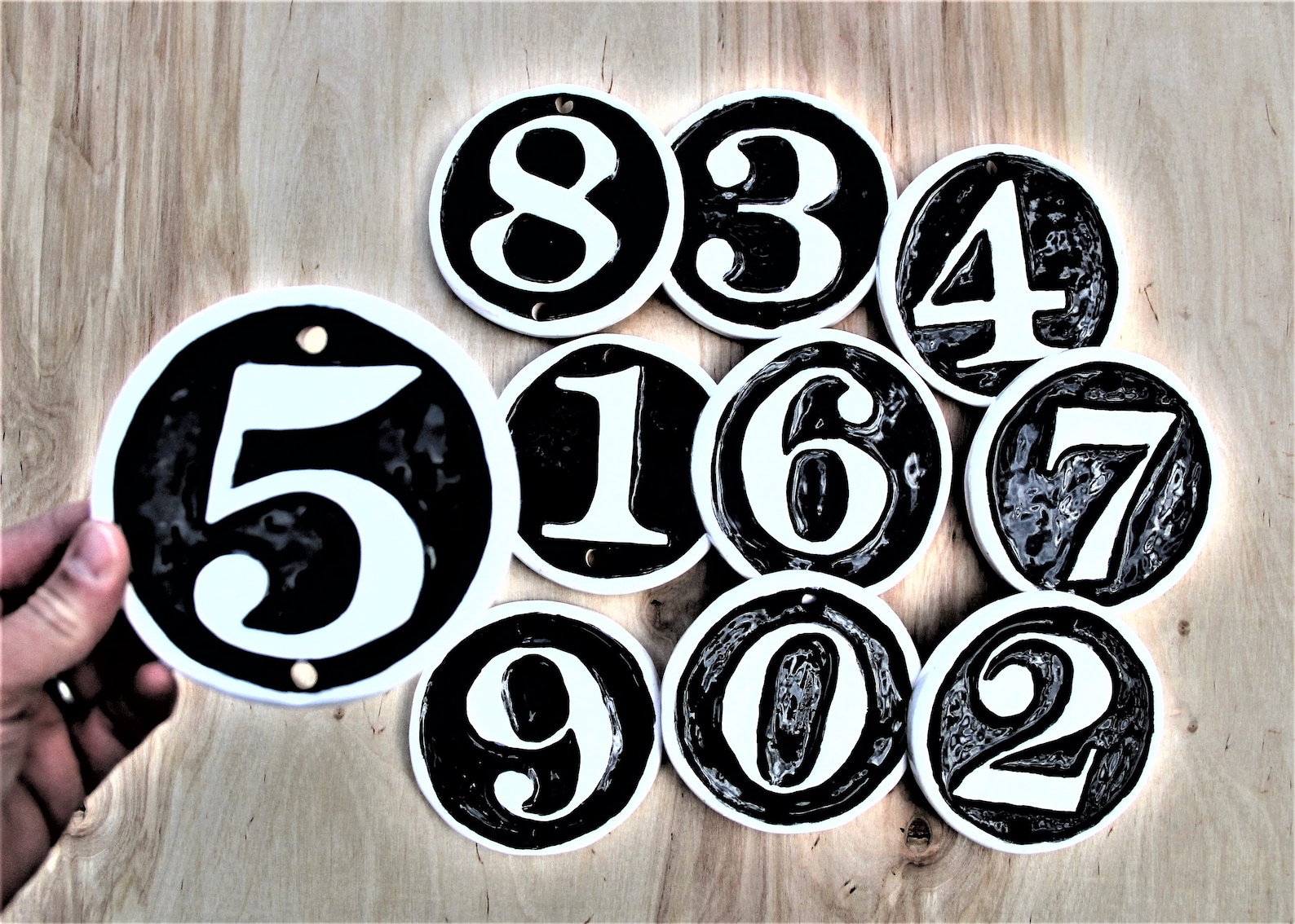 Ceramic House Number Tiles Date Tiles Year Tiles Vintage - Etsy