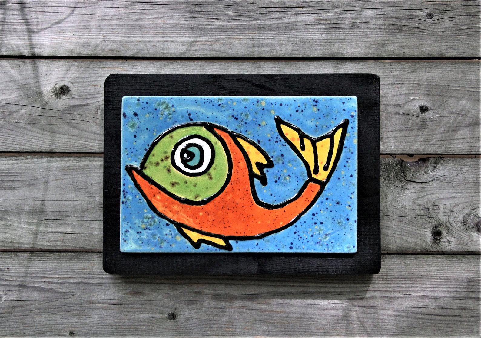 Fish Tile Ceramic Fish Tile Whimsical Fish Handmade Fish - Etsy