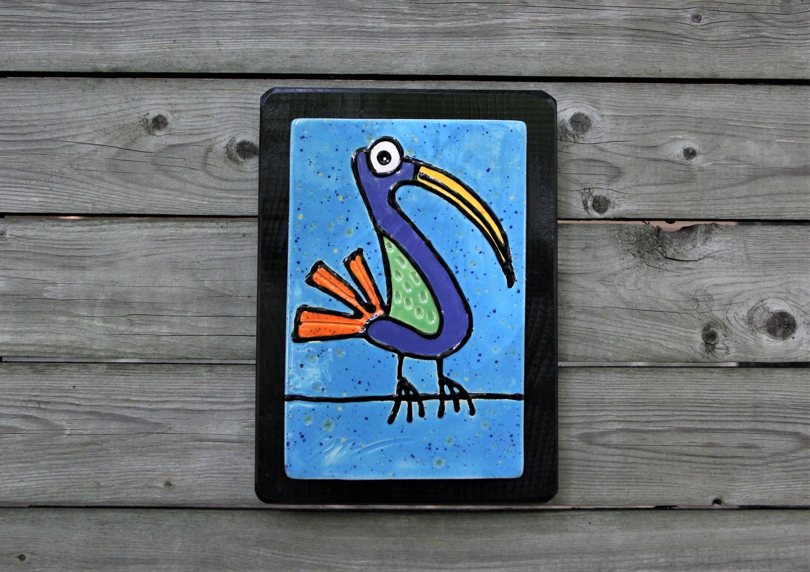 Bird Tile Ceramic Bird Tile Handmade Bird Tile Bird Art - Etsy