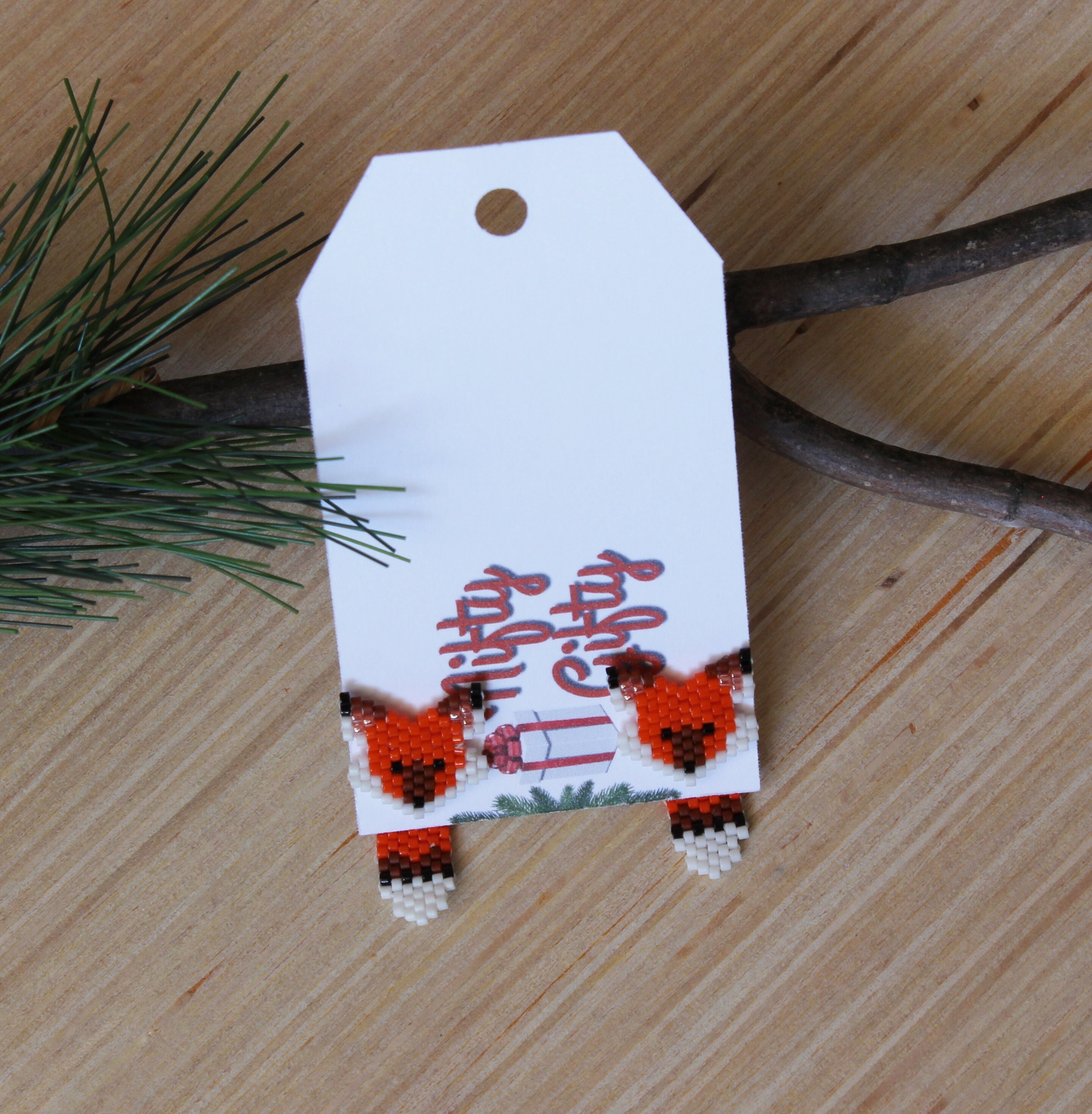 8 Bit Earringsbeaded Earrings Giftfox and Tail - Etsy