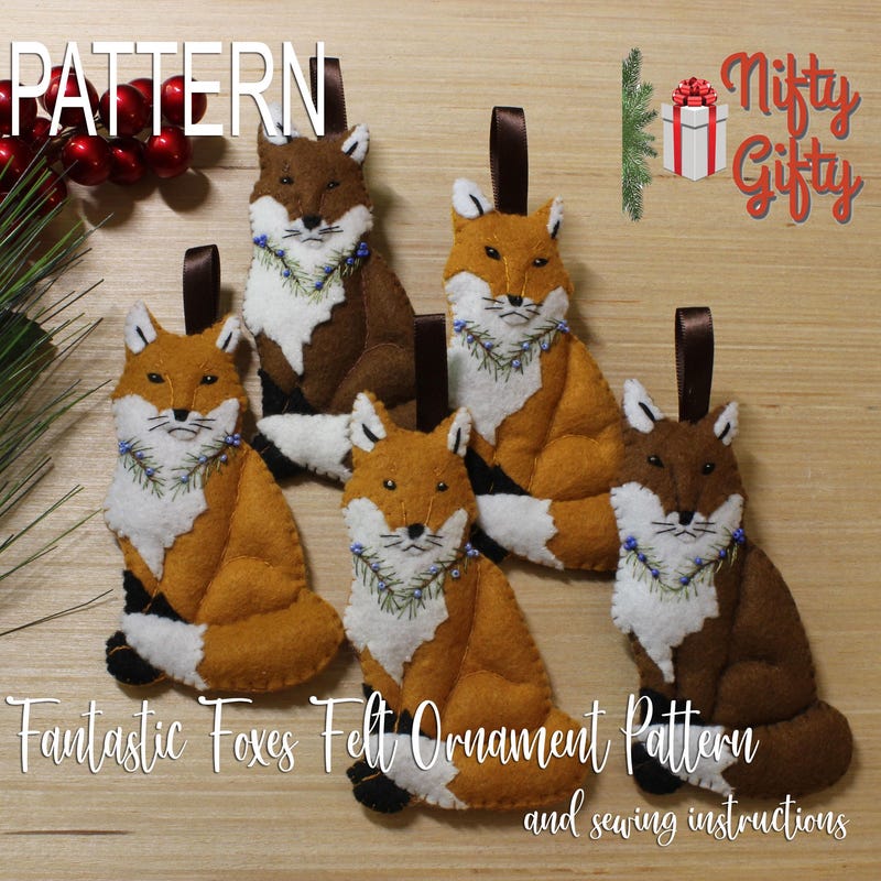 Felt Fox Ornament - Etsy