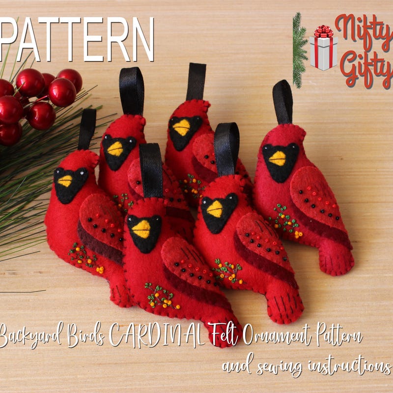 Felt Cardinal Pattern - Etsy