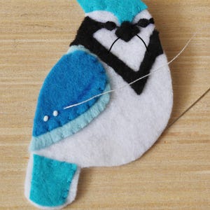 Pattern--blue Jay Felt Ornament Pattern and Tutorial, Backyard Birds ...