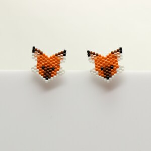 8 Bit Earrings--beaded Earrings Gift--fox and Tail - Etsy
