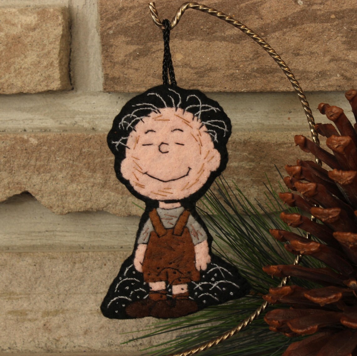 Peanuts--pigpen Felt Ornament, Hand Sewn Cartoon Character Ornament - Etsy