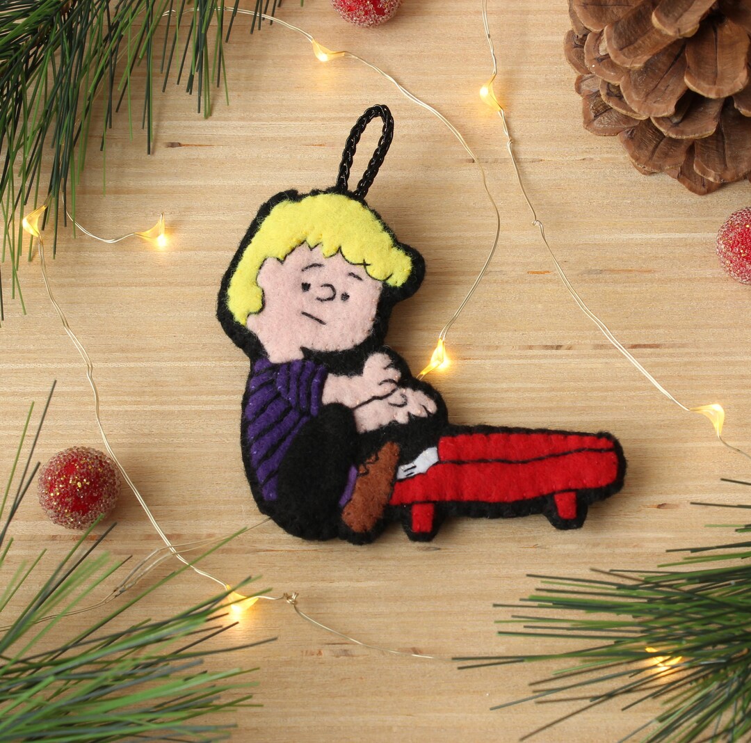Peanuts--schroeder Felt Ornament, Hand Sewn Cartoon Character Ornament ...