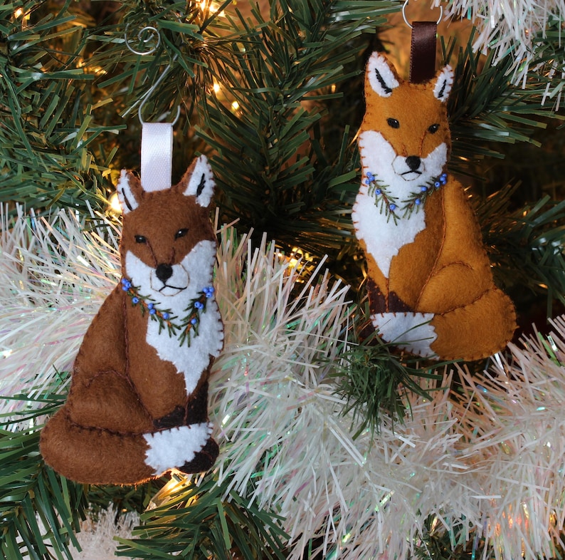Pattern--fox Felt Ornament Pattern, Fantastic Foxes Ornament Tutorial ...