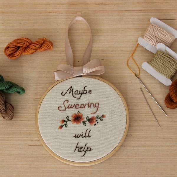 Swear Embroidery - Etsy