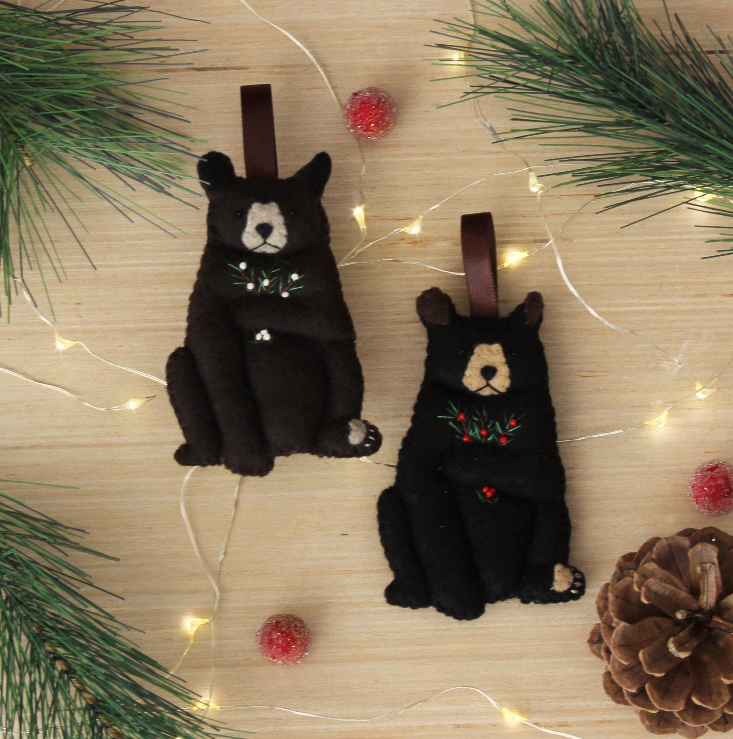 Friendly Black Bears--woodland Friends Series--pair of Bears--two ...