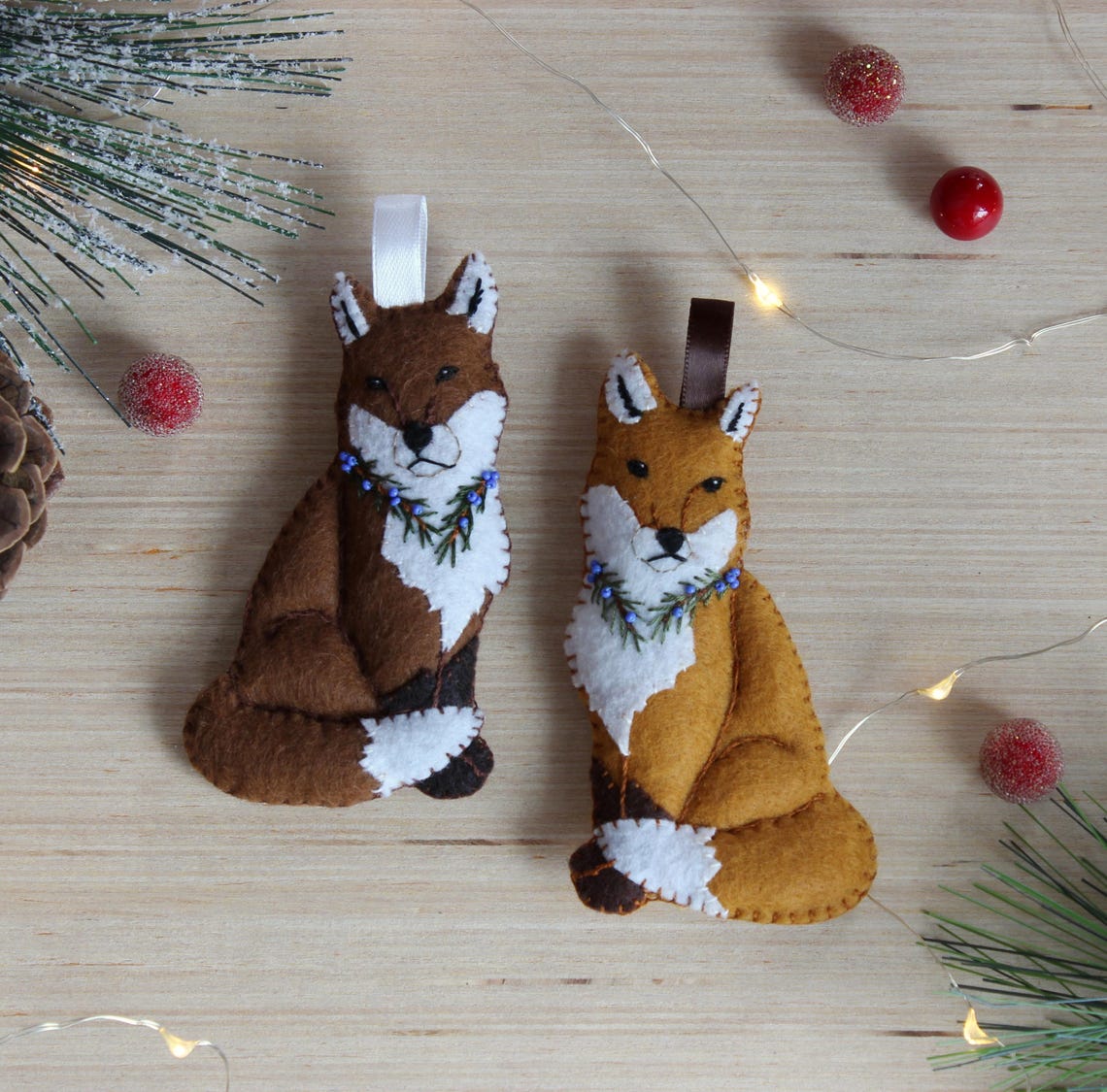 Pattern--fox Felt Ornament Pattern, Fantastic Foxes Ornament Tutorial ...